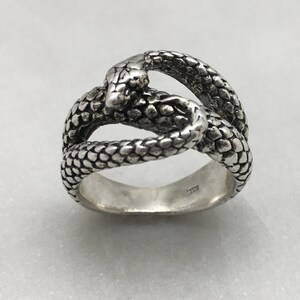 Snake Ring, Snake Skin Ring, Silver Snake - Etsy