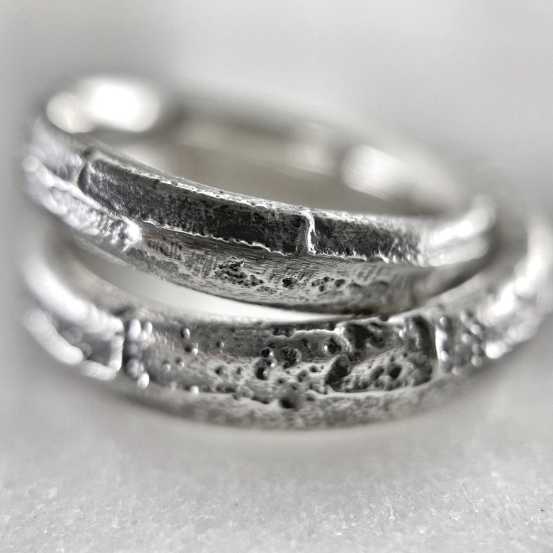 Rustic Silver Ring - Etsy