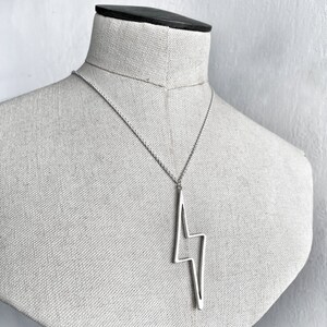 Lightning Flash Silver Necklace - Etsy