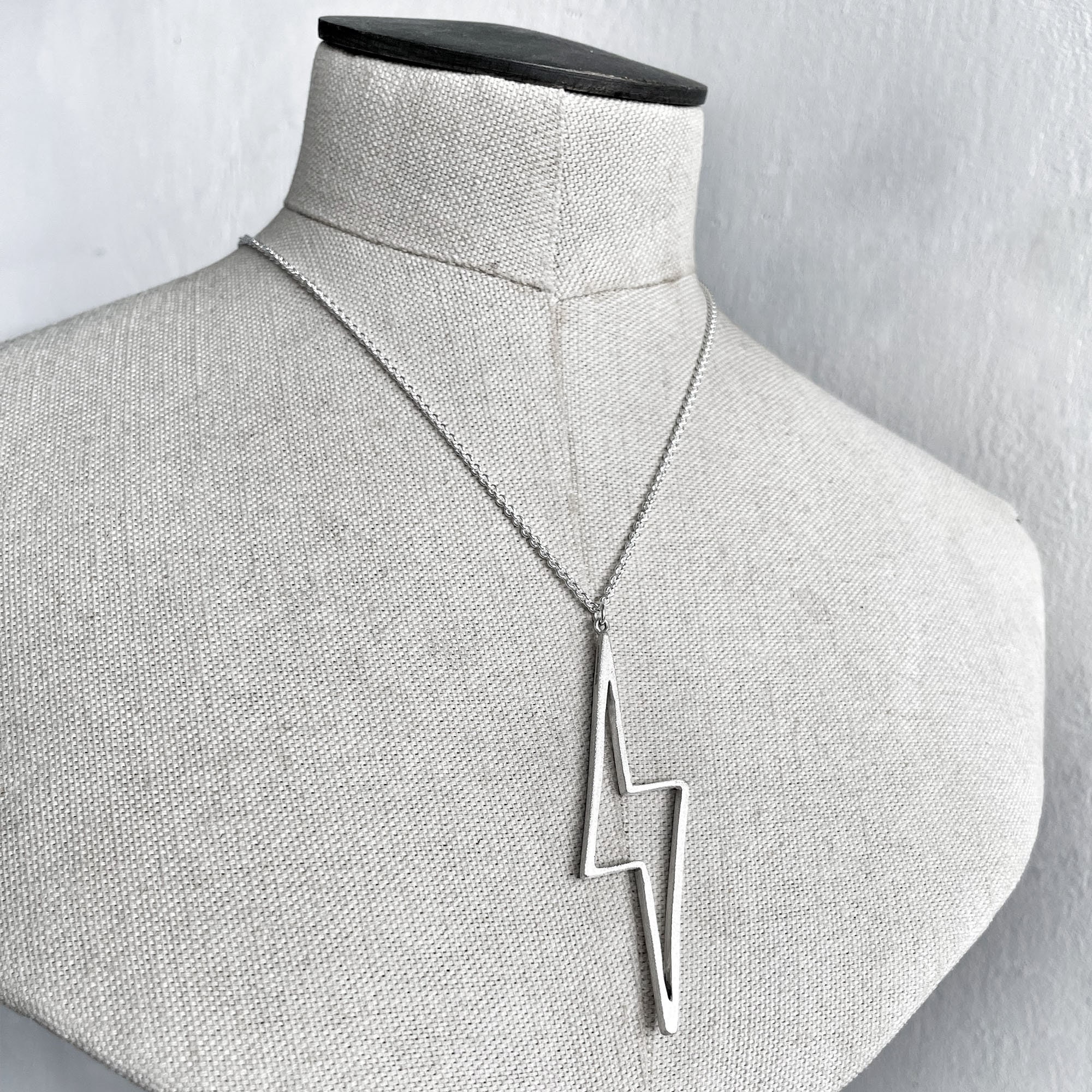 Lightning Flash Silver Necklace - Etsy