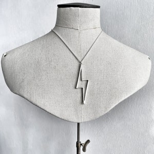 Lightning Flash Silver Necklace - Etsy