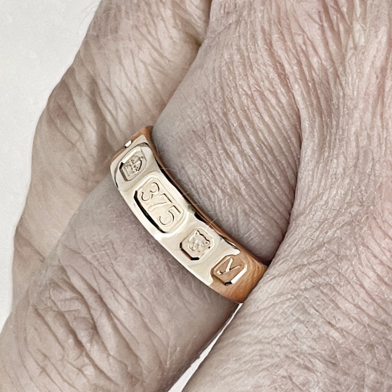 9k Solid Gold Hallmark Ring, London Assay, Made to Order - Etsy UK