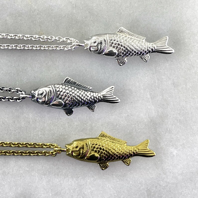 Gold Fish Necklace Pisces Fish Necklace Zodiac Pisces - Etsy