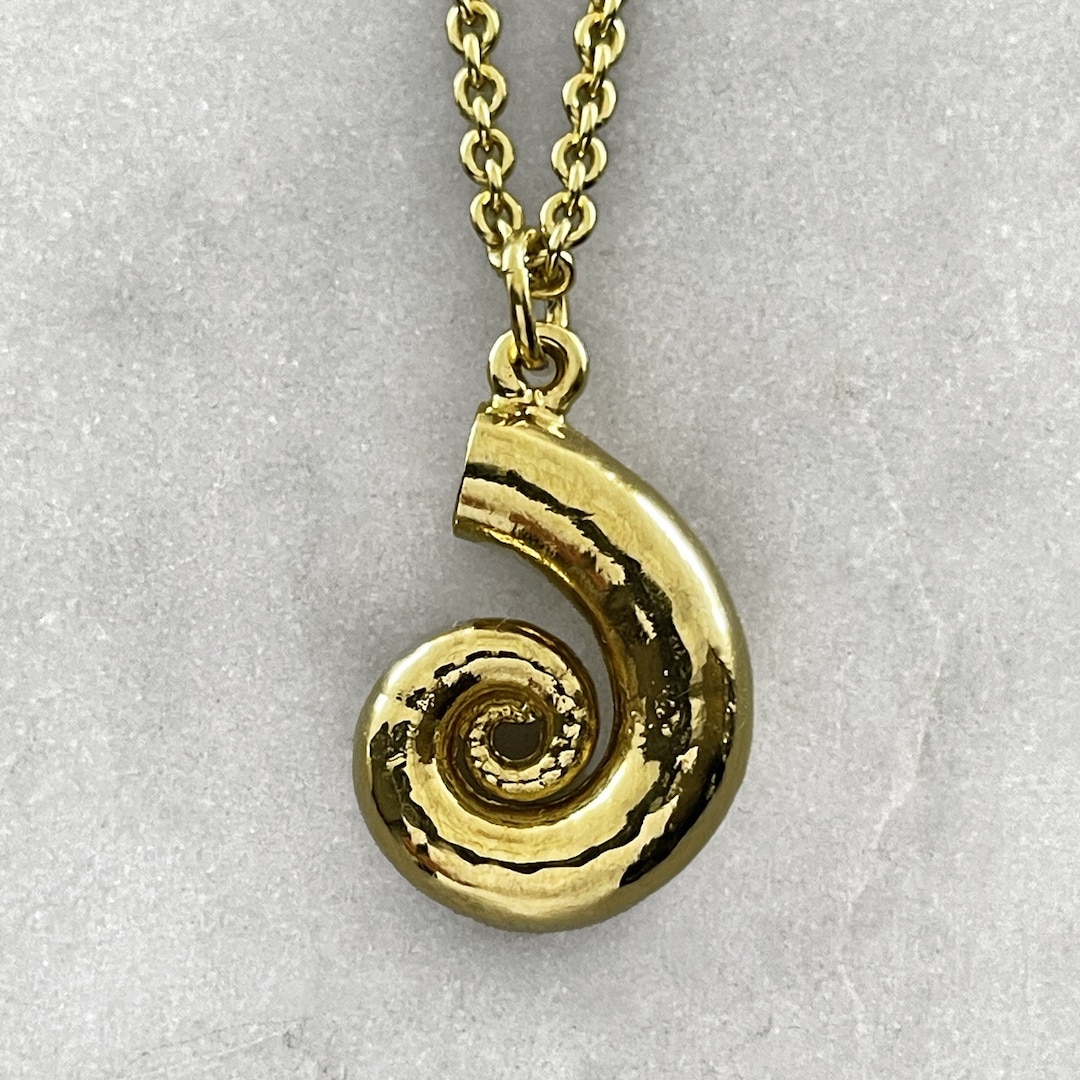 Spirula Spirula, Spirula Pendant, Rams Horn Shell, Shell Pendant, Gold ...