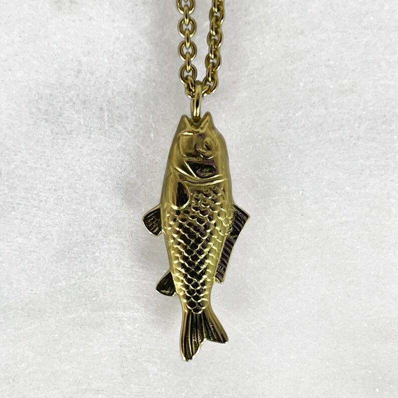 Gold Fish Necklace Pisces Fish Necklace Zodiac Pisces - Etsy