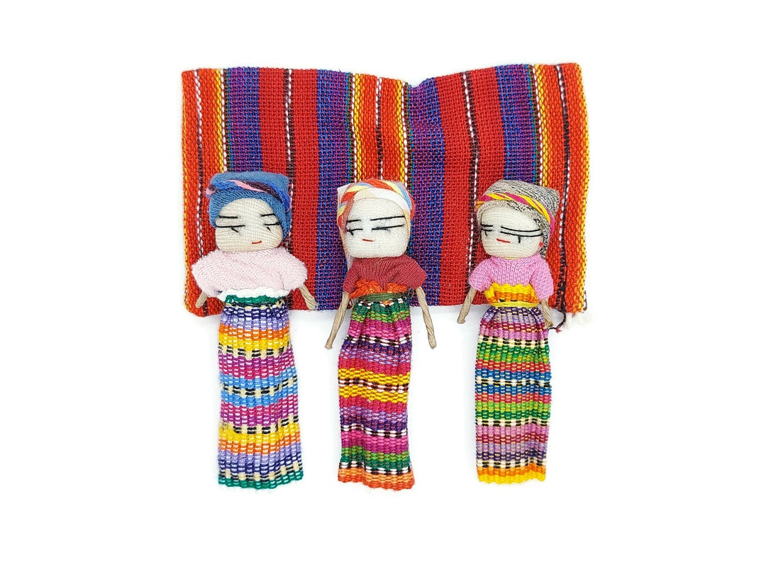 Set of 3 Worry Dolls, Worry Dolls, Trouble Dolls, Muñeca Quitapenas ...