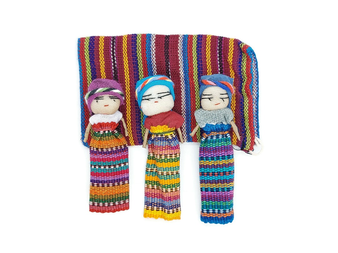 Set of 3 Worry Dolls, Worry Dolls, Trouble Dolls, Muñeca Quitapenas ...