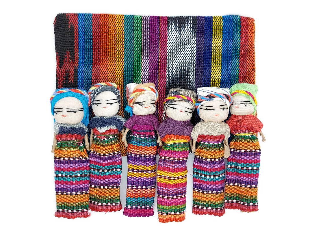 Set of 6 Worry Dolls, Worry Dolls, Trouble Dolls, Muñeca Quitapenas ...