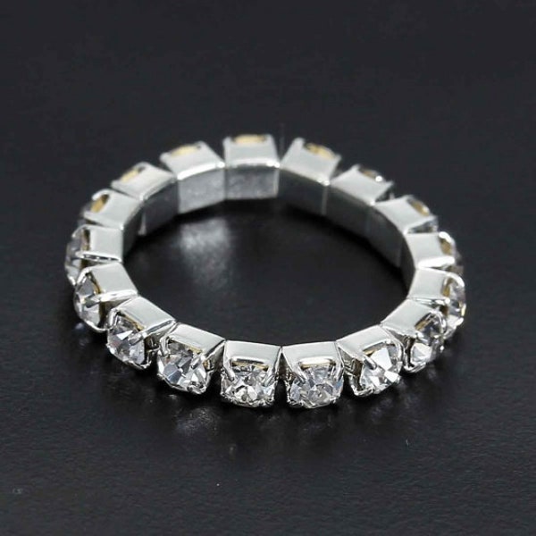 Rhinestone Stretch Ring - Etsy