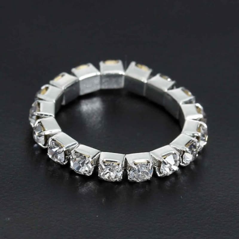 Rhinestone Stretch Ring - Etsy