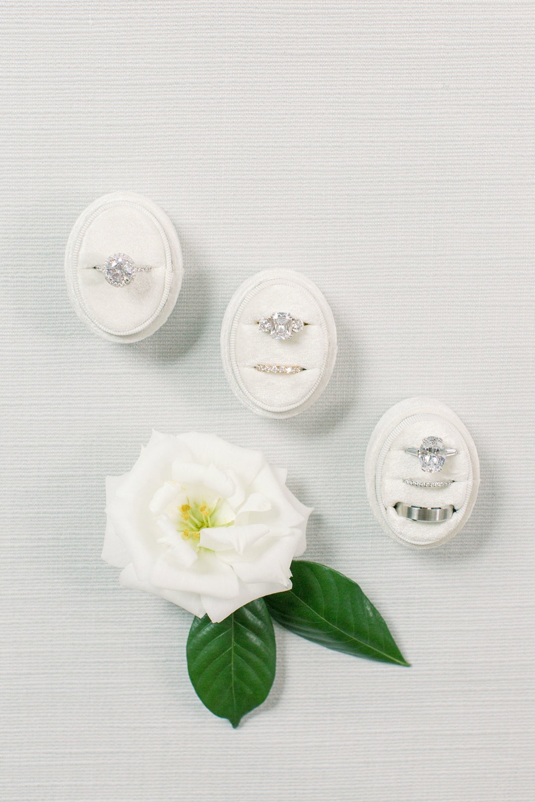 THREE SLOT Ring Box Three Slot Velvet Ring Box Three Slot - Etsy