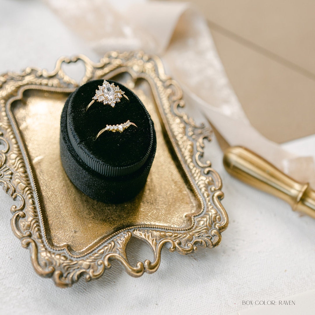 Velvet Ring Box | Custom Wedding Ring Box | Engagement Ring Box ...