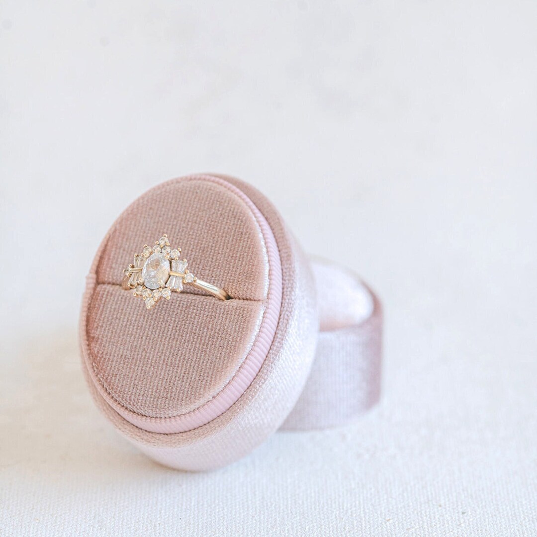 Personalized Velvet Ring Box | Custom Wedding Ring Box, Triple Slot ...
