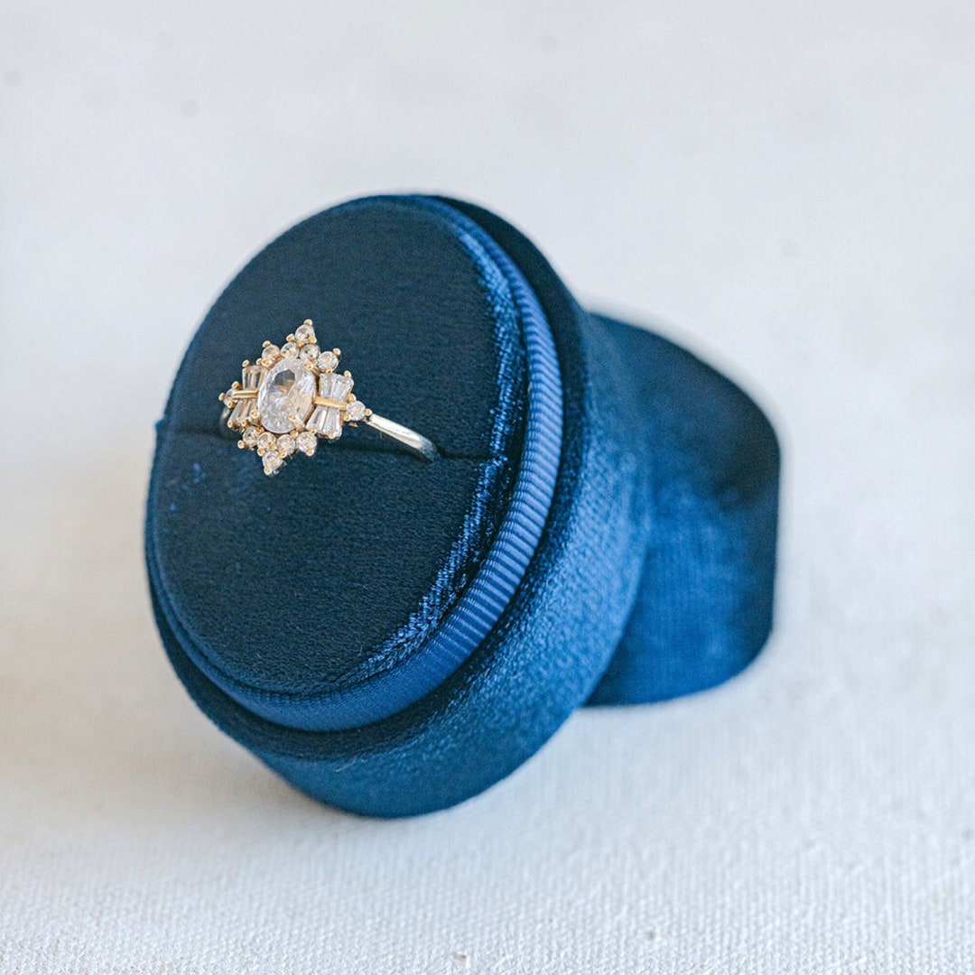 Velvet Ring Box 1 Slot | Custom Wedding Ring Box | Engagement Ring Box ...