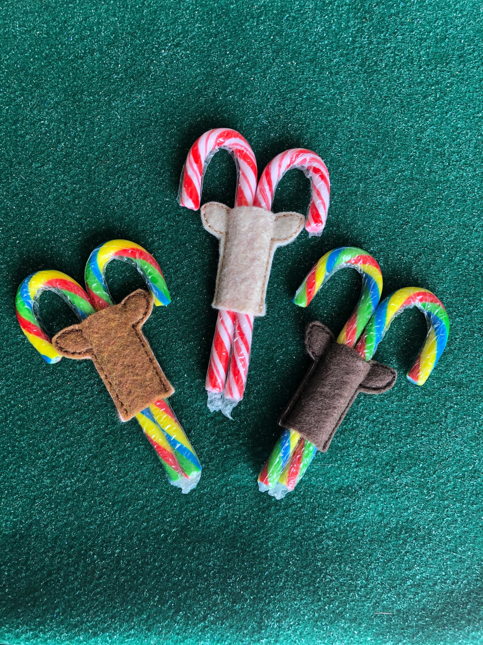 Cute Little Reindeer Candy Cane Holders! Your Choice Boy/girl and Color ...