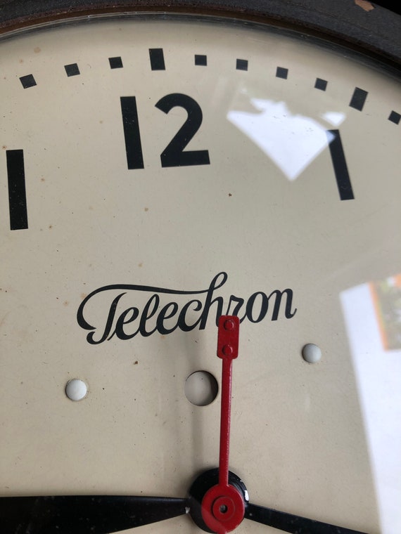 Vintage Telechron Wall Clock Large Clock Restored | Etsy