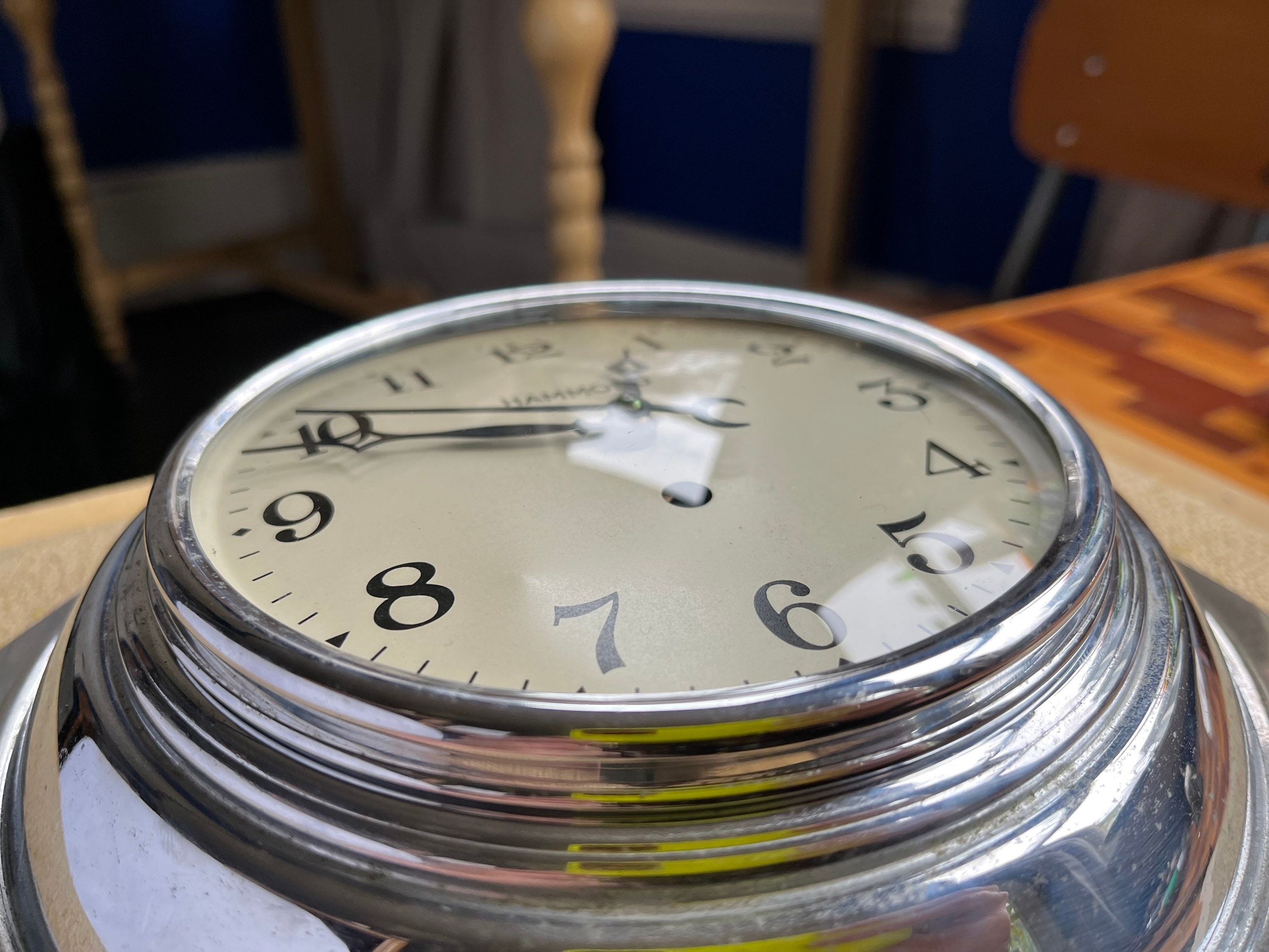 RARE Vintage Hammond Wall Clock Octagonal Metal Spinning | Etsy