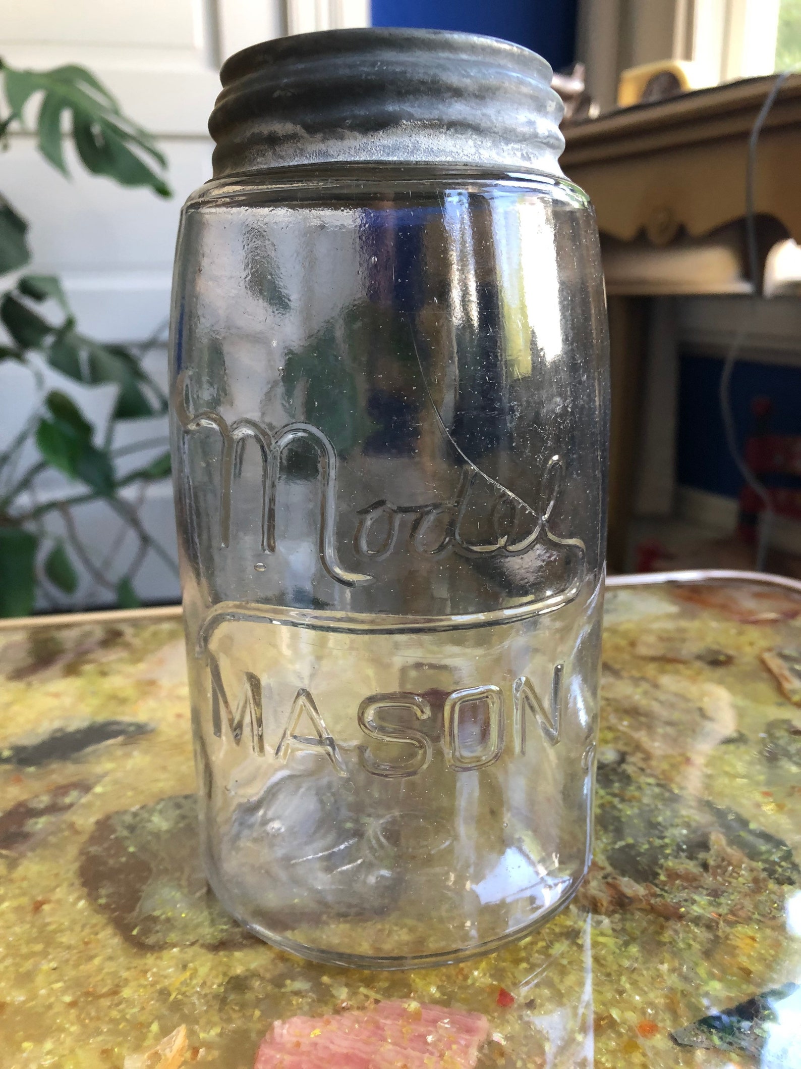 RARE Vintage Mason Jar Model Mason W Zinc Lid Excellent - Etsy