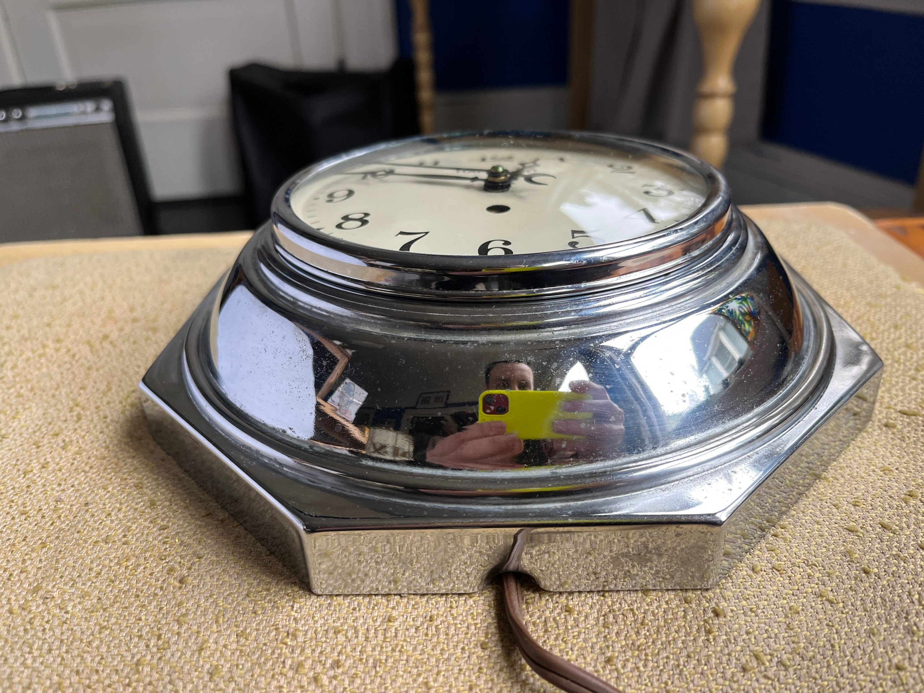 RARE Vintage Hammond Wall Clock Octagonal Metal Spinning | Etsy