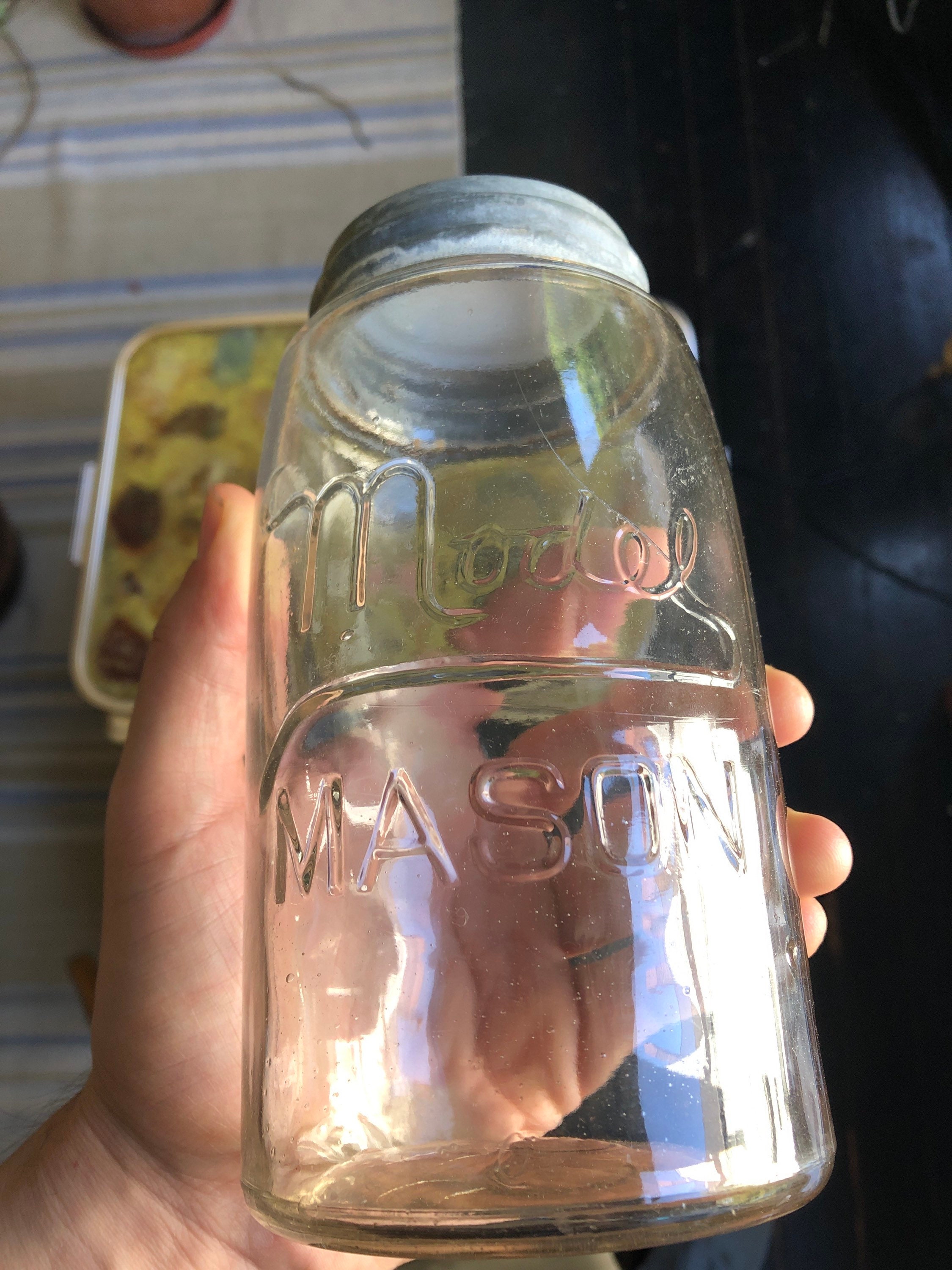 RARE Vintage Mason Jar Model Mason W Zinc Lid Excellent - Etsy