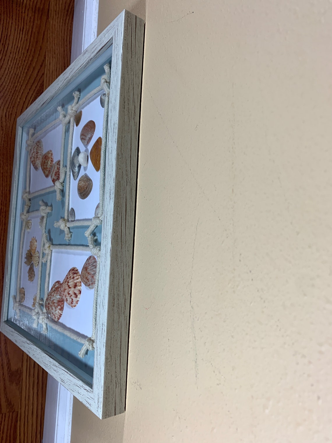 Seashell Wall Décor Seashell Shadow Box Beach Décor Coastal Home Décor ...
