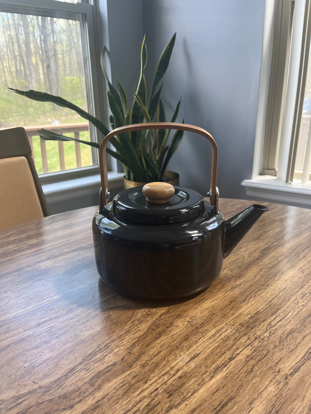 MCM Danish Tea Kettle Brown Mid Century Modern Vintage - Etsy