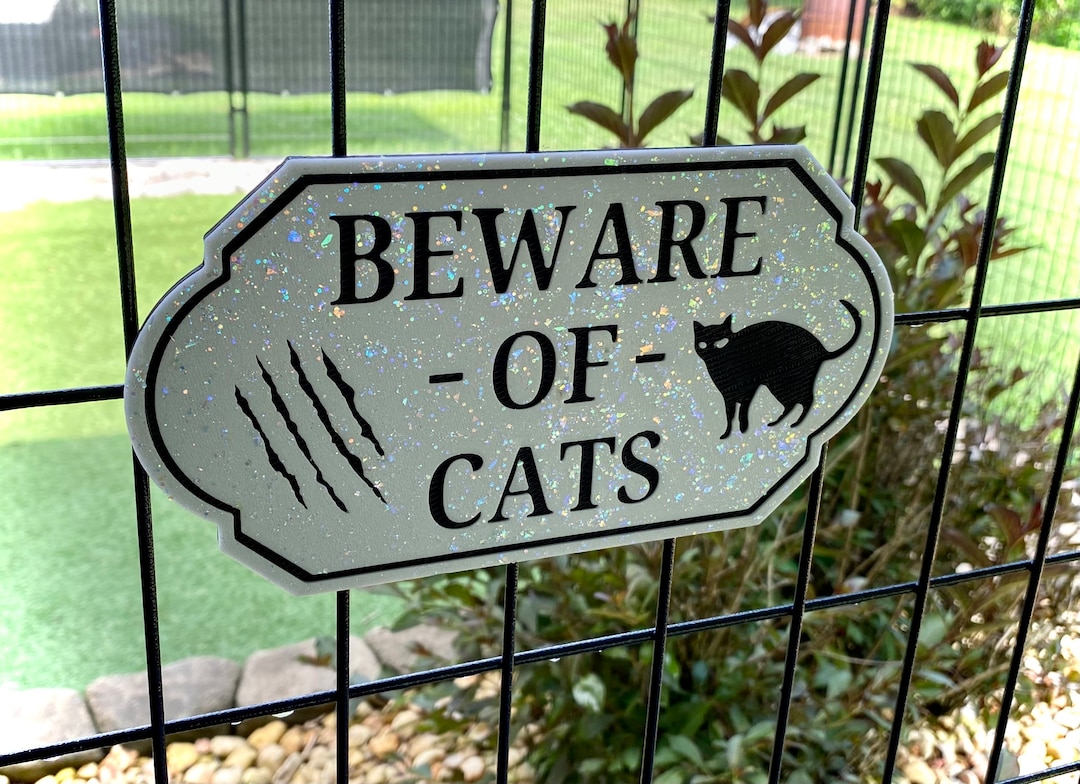 Customizable BEWARE OF CAT Sign! - Etsy