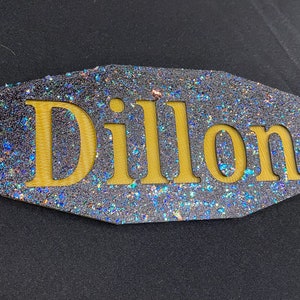 LARGE Decagon Dog Crate Kennel Name Plate Pet Tag Doghouse Personalized ...