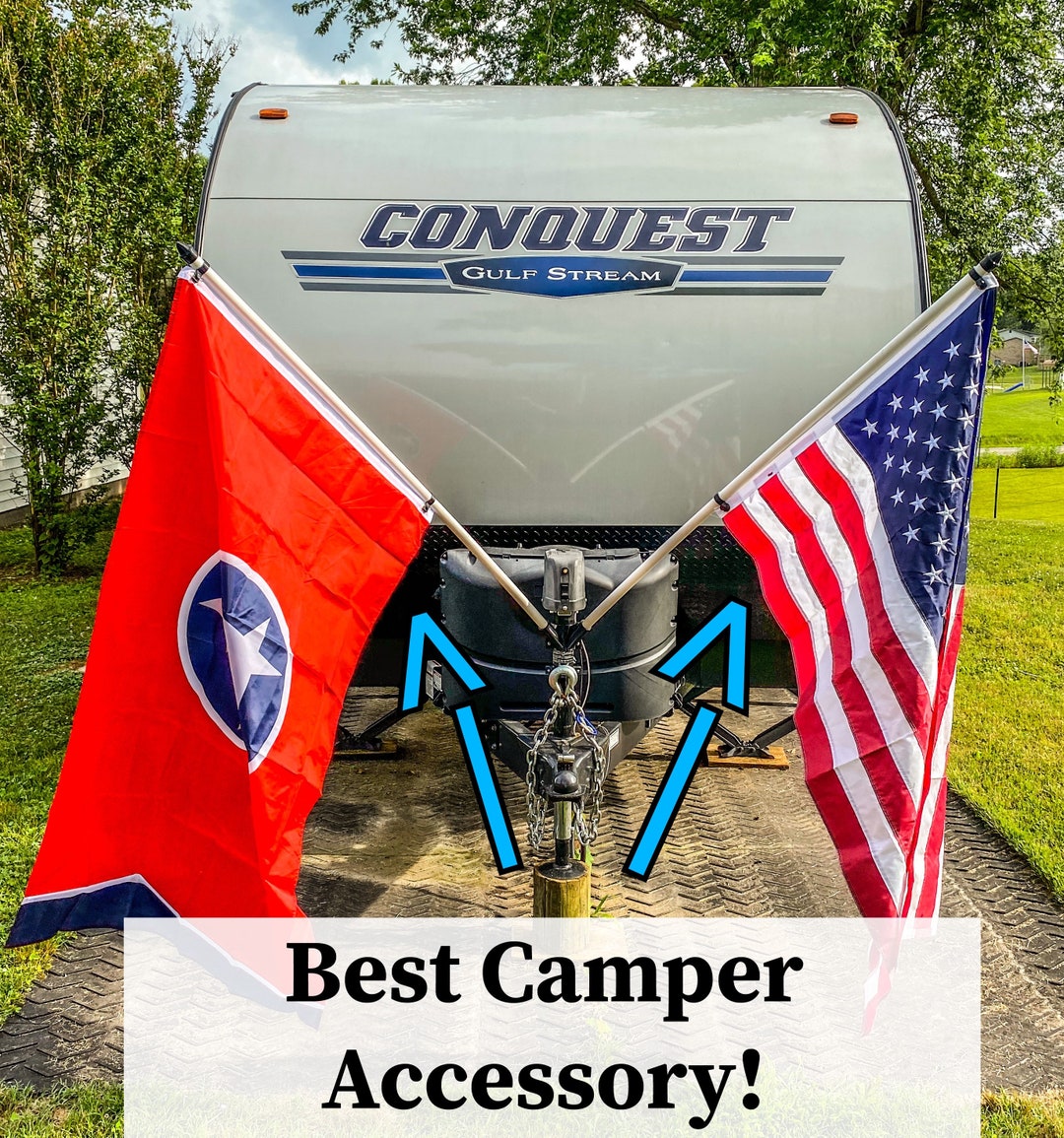 Trailer Jack Flag Holder (2 Flags) - Etsy