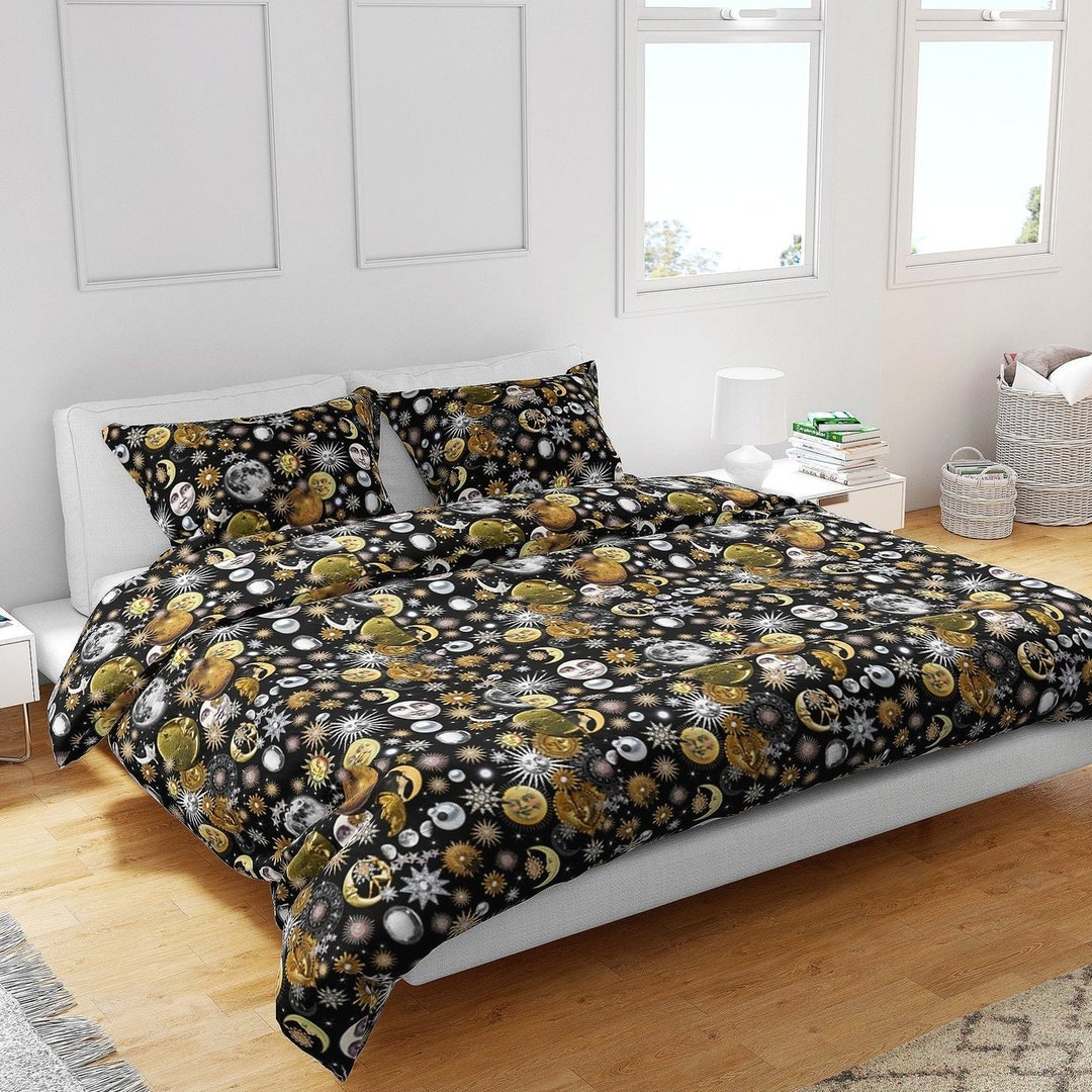 Celestial Duvet Cover, Celestial Bedding, Sun Moon Comforter Cover, Sun ...