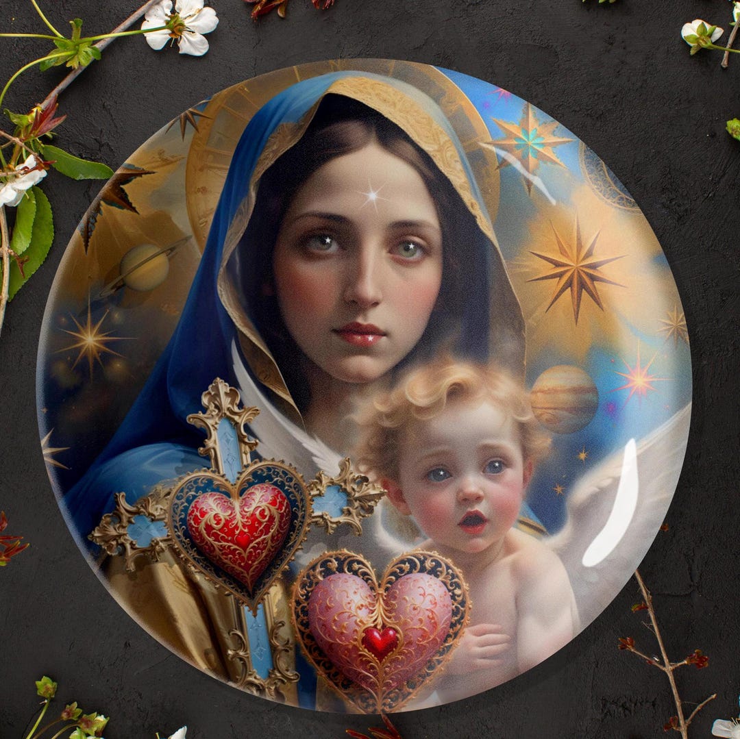 Virgin Mary Face Plate - Etsy