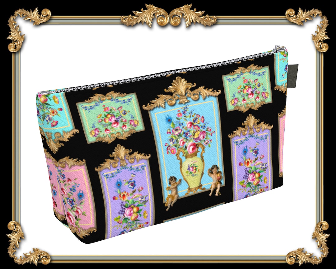 French Makeup Bag, Versailles Makeup Bag, French Shabby Chic Make up ...