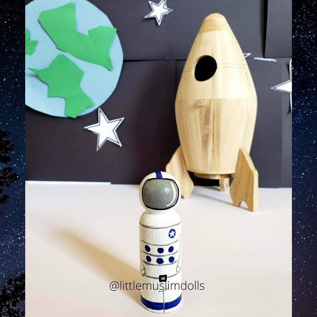 Astronaut Peg Doll Spaceman Outerspace Outer Space Rocket Ship - Etsy