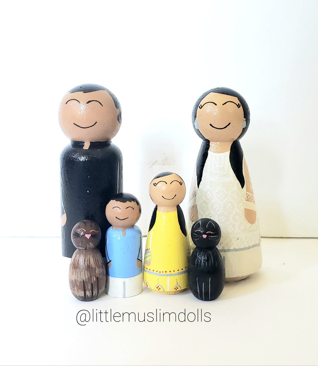Muslim Doll Family of 6/custom Doll Family/muslim Dolls/islamic Toys ...