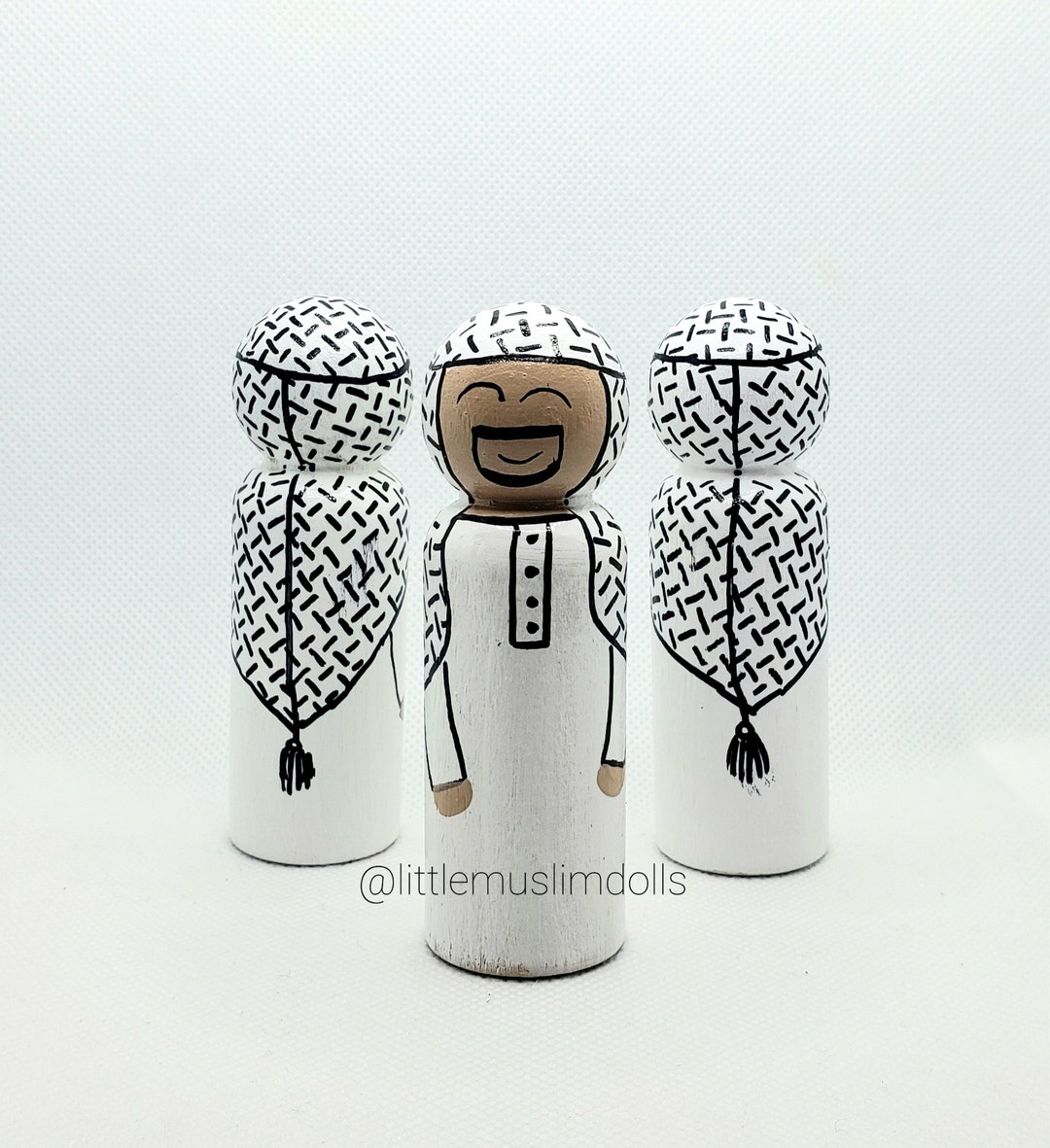 Muslim Doll / Wooden Peg Doll / Hand Painted Doll / Islamic Doll ...