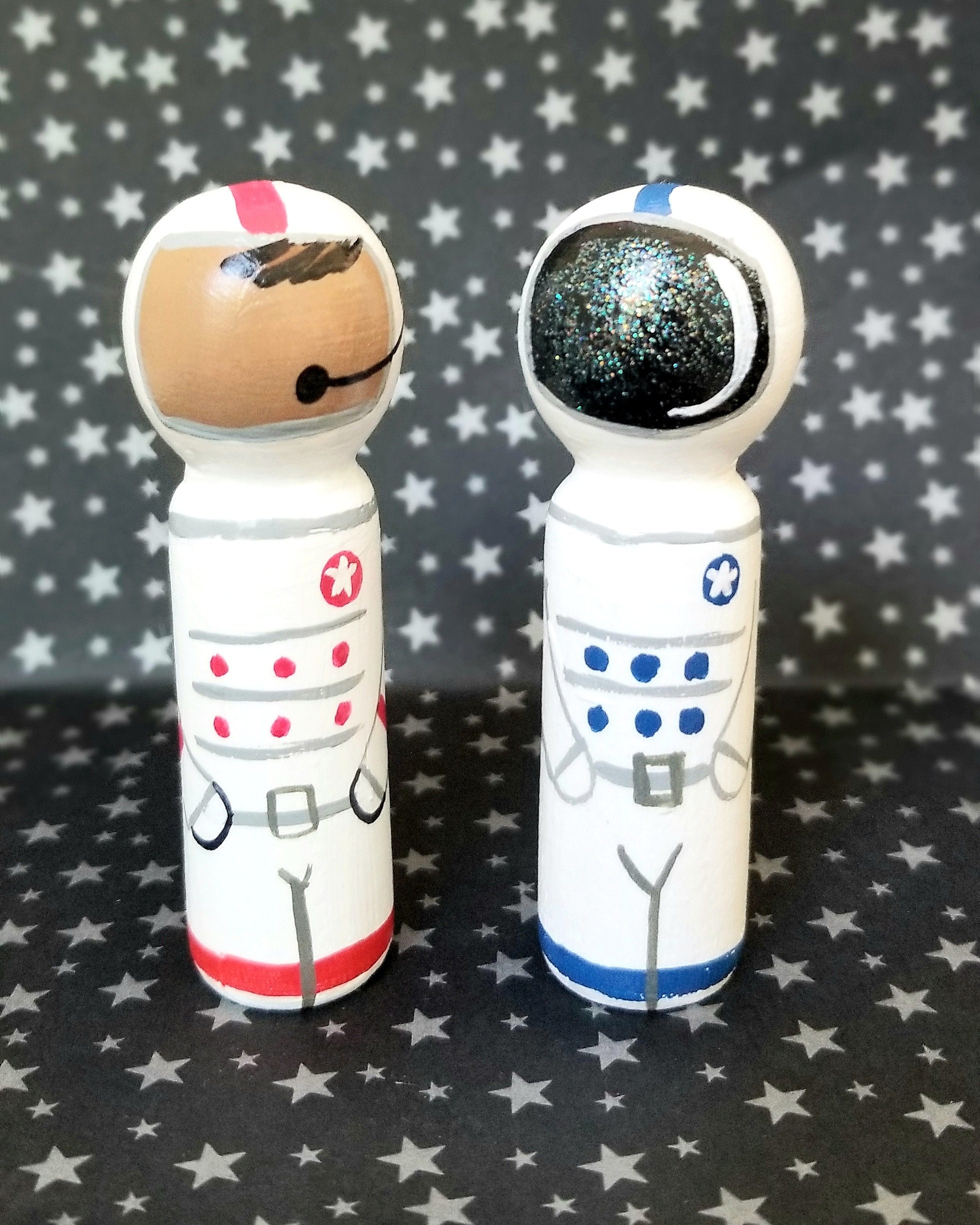 Astronaut Peg Doll Spaceman Outerspace Outer Space Rocket Ship - Etsy