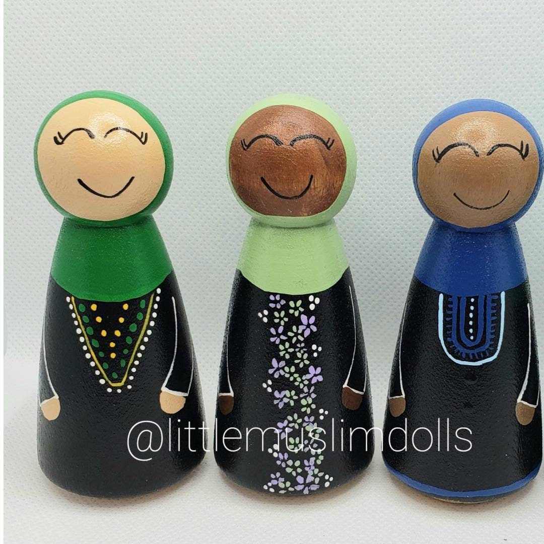 Muslim Peg Doll Arabic Arab Islamic Hijab Muslim Toy - Etsy