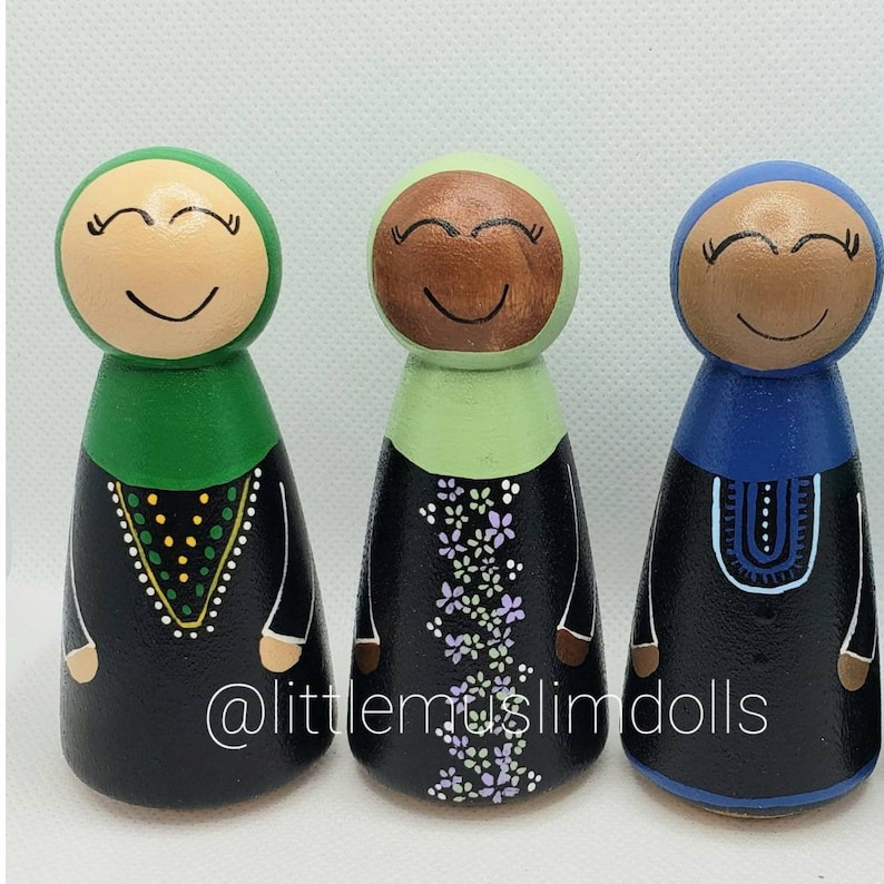 Muslim Peg Doll Arabic Arab Islamic Hijab Muslim Toy - Etsy