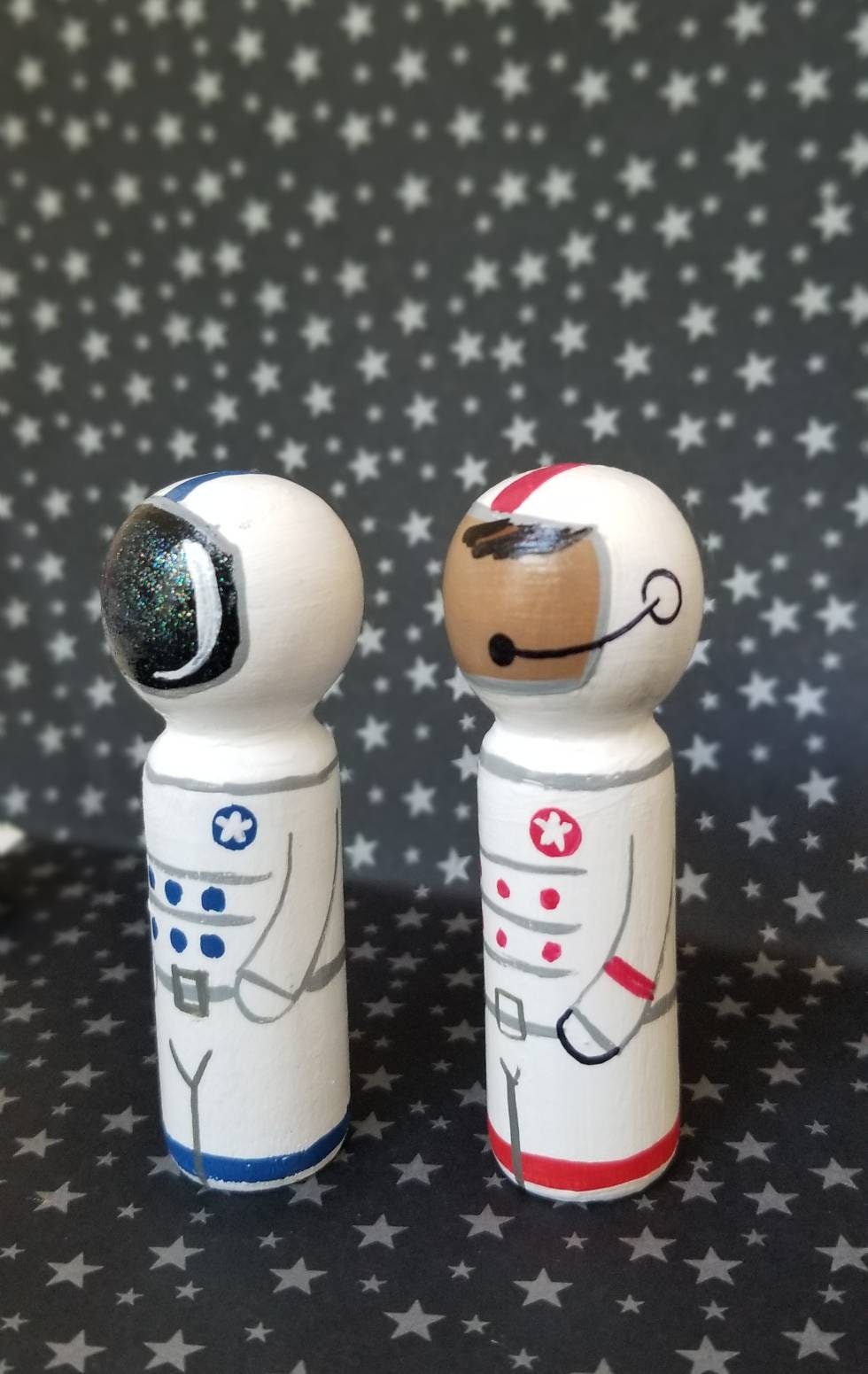 Astronaut Peg Doll Spaceman Outerspace Outer Space Rocket Ship - Etsy