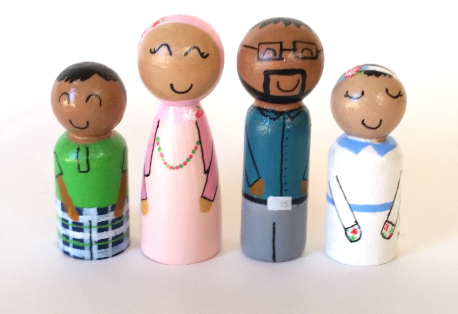 Muslim Doll Family/Customize/Personalize/Peg Family | Etsy