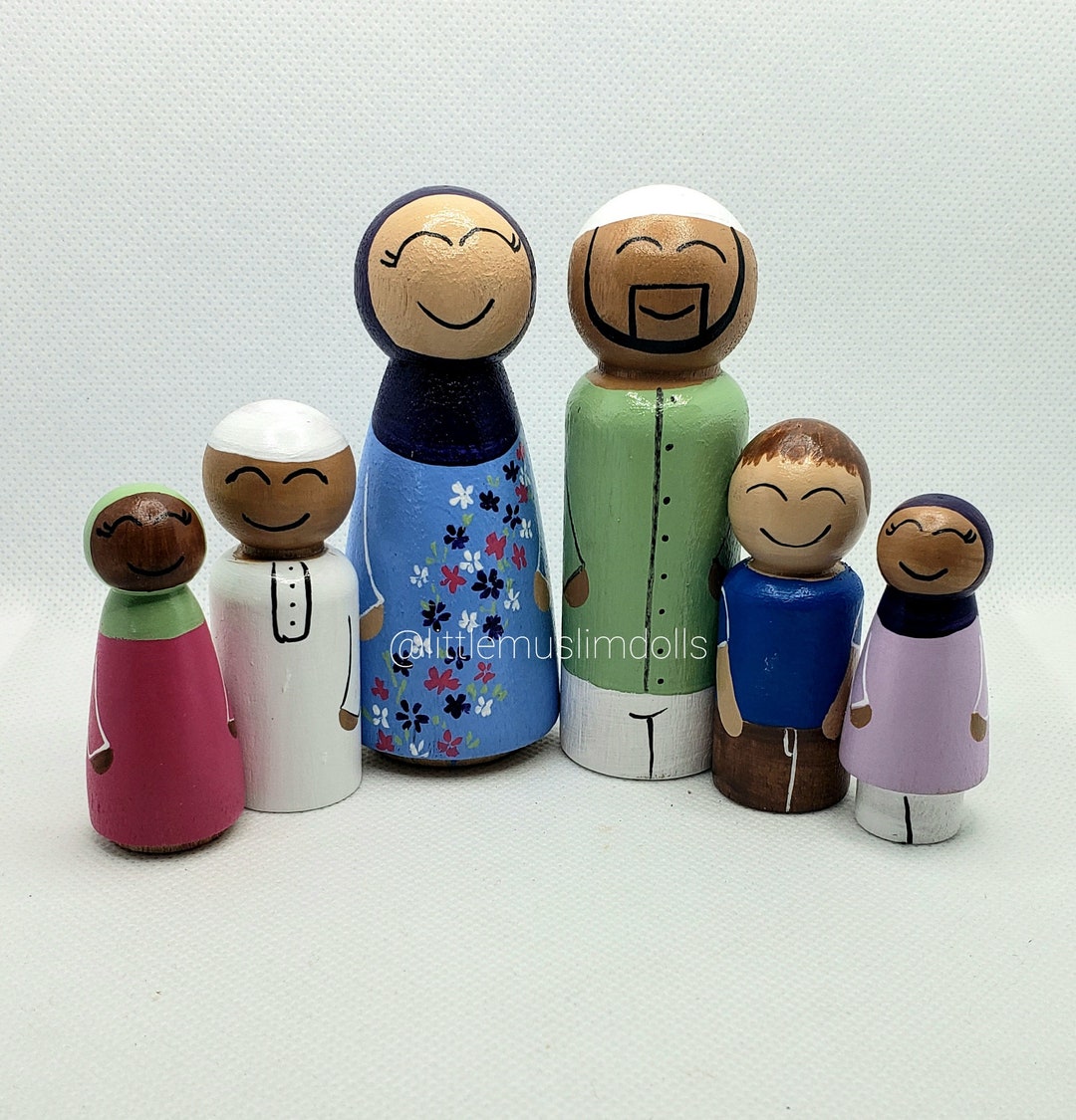 Muslim Doll Family of 6/custom Doll Family/muslim Dolls/islamic Toys ...
