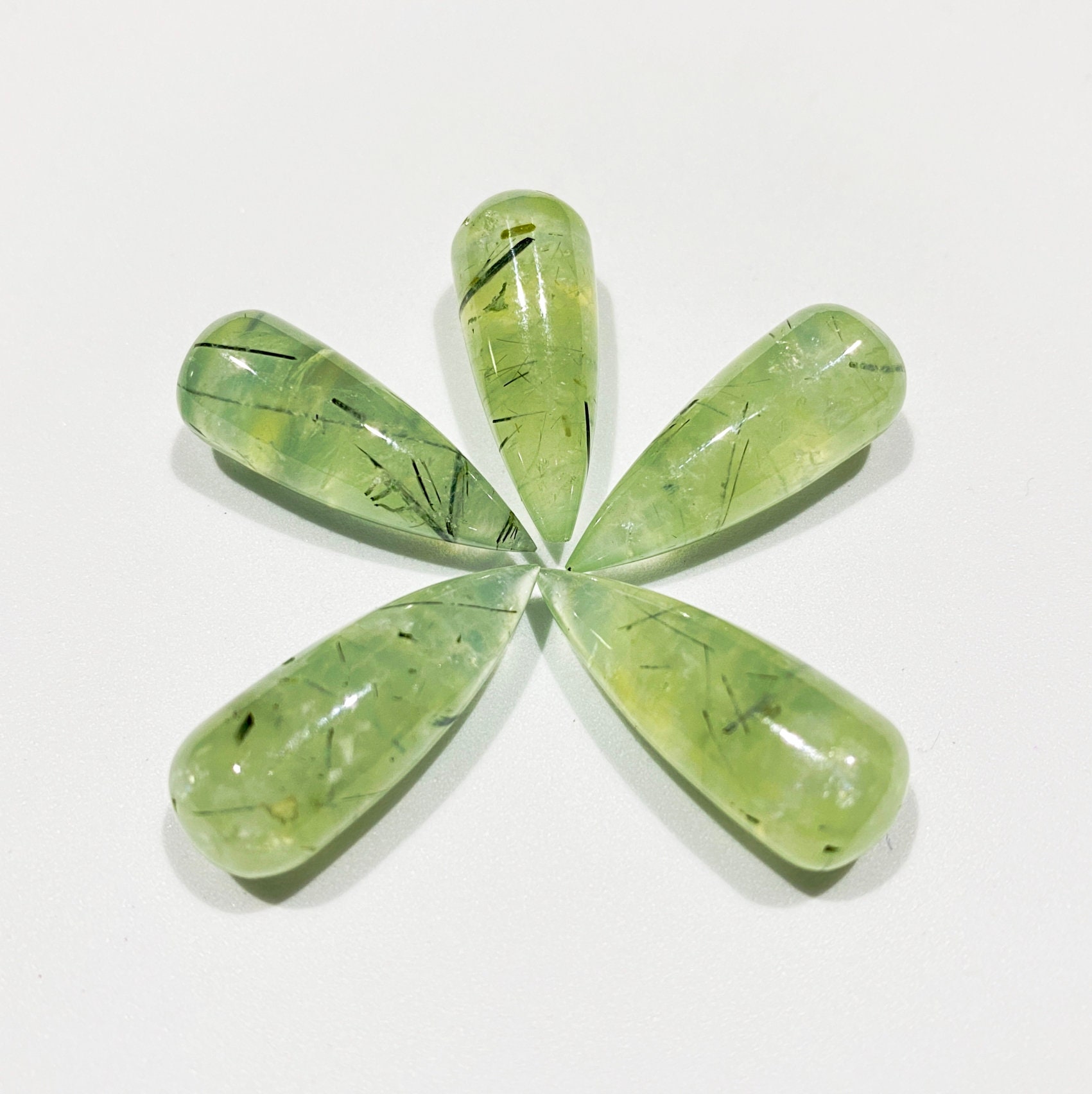 Prehnite Cabochon Natural Prehnite Fine Quality Stone Prehnite Bead ...
