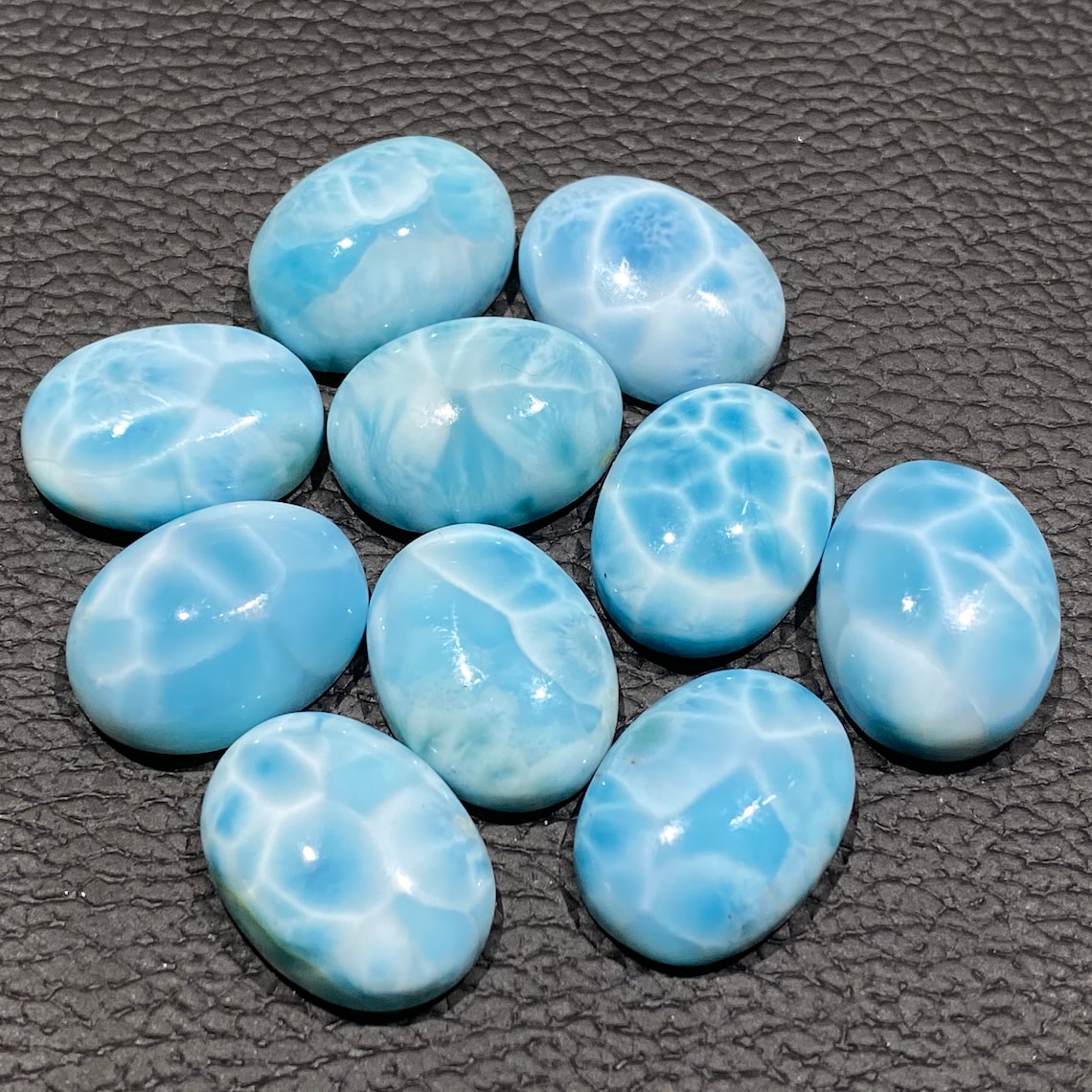 Natural Larimar Oval Cabochon: AAA+ Loose Gemstone (5x3 to 20x15mm) - Etsy