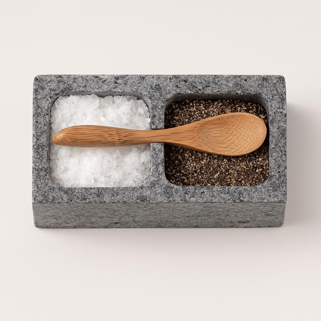 Handcrafted Black Stone Salt Pepper Pinch Pot | Rustic Spice Cellar - Etsy