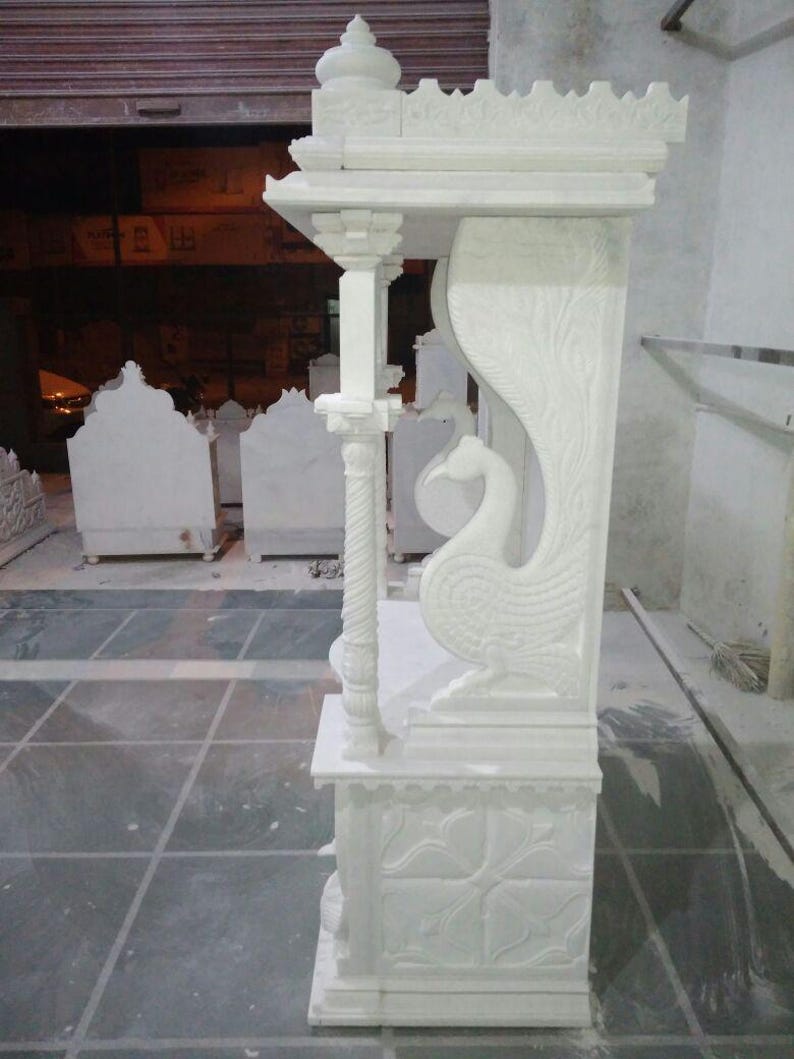 Elegant Marble Temple for Pooja Room Handcrafted in Udaipur Artisanal ...