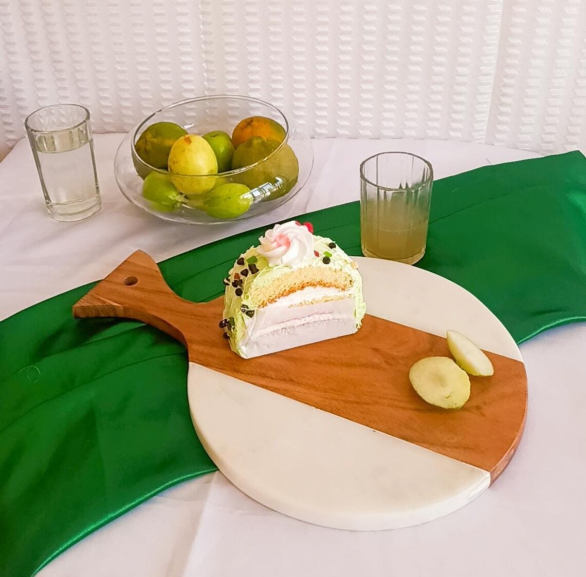 Cheese Board Marble & Wood Serving Board Bold Design Charcuterie Meal ...