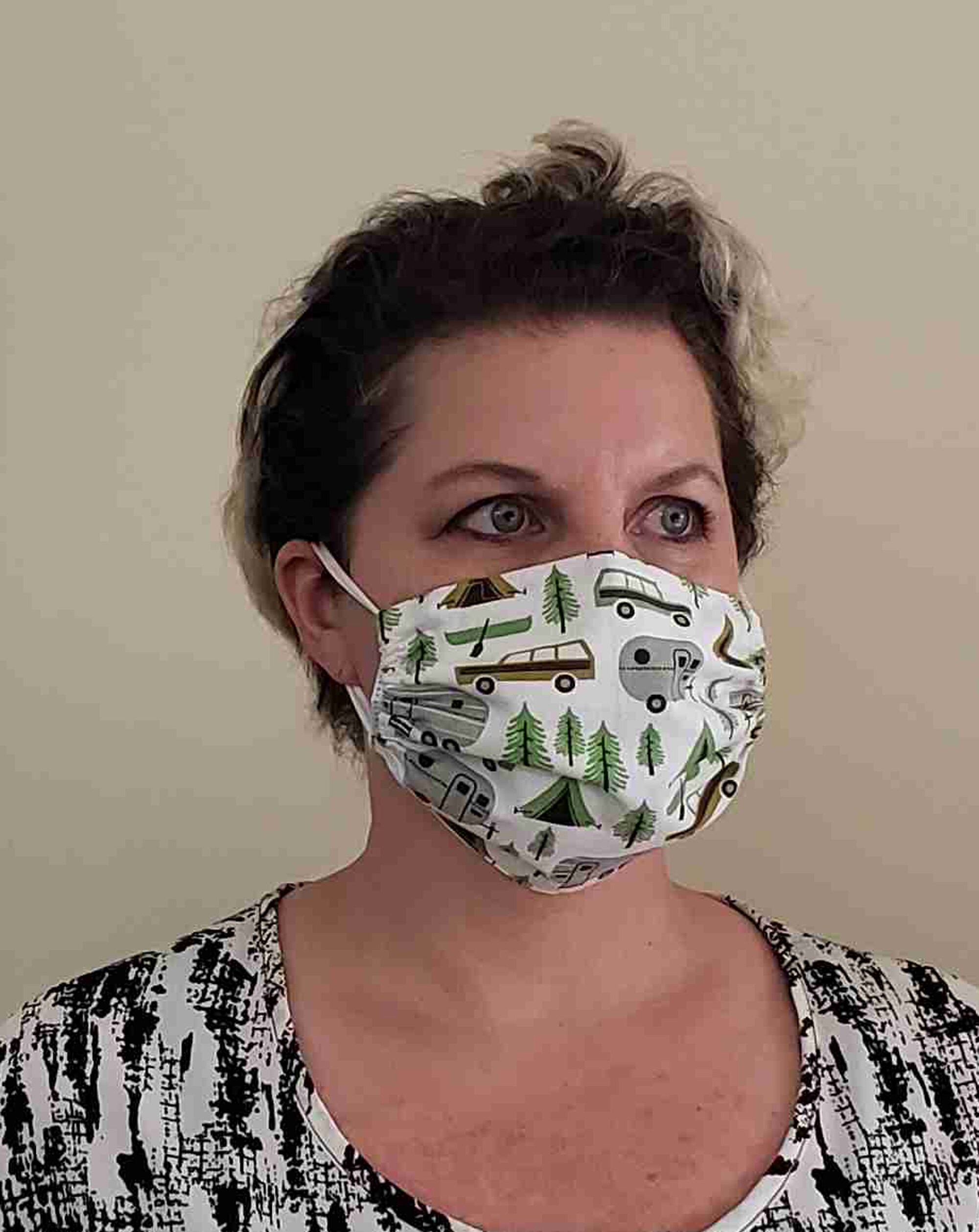 Camping double Layer Face Mask, Breathable Fabric, Reusable & Washable ...