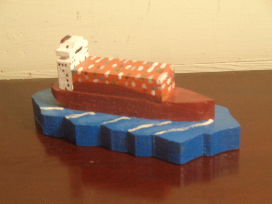 Toy Cargo Ship - Etsy