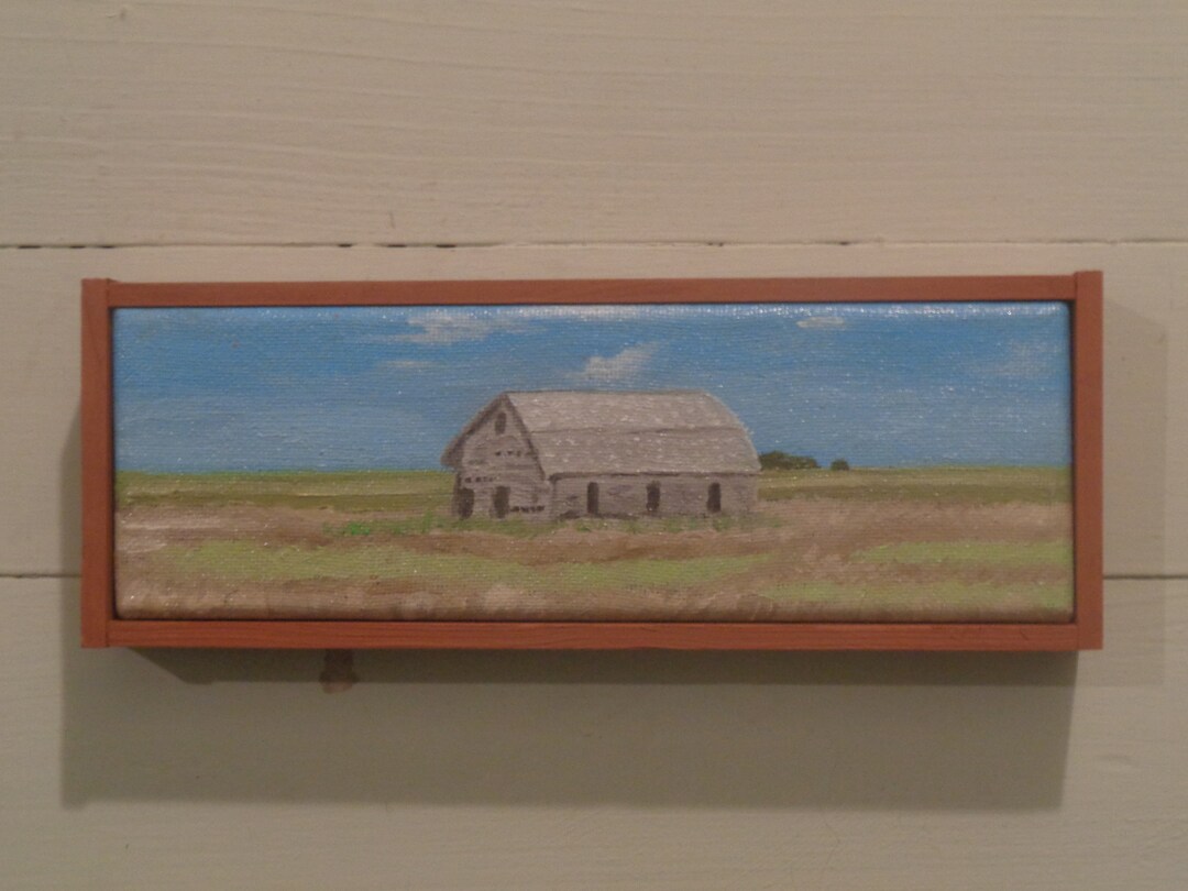 Panhandle Barn Panoramic, Original Oil Painting framed - Etsy