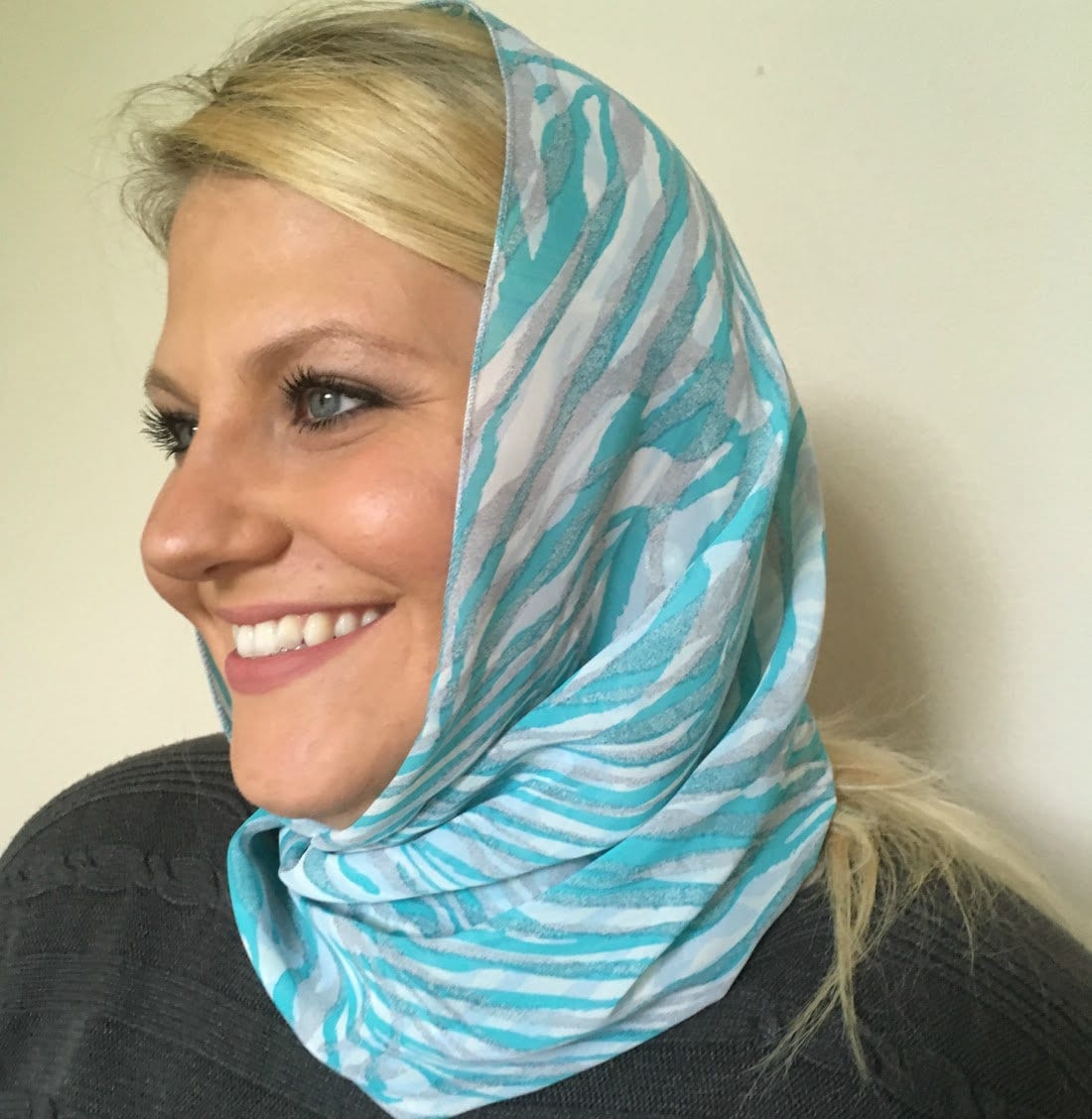 Snappy Scarf Multi Functional Snap-on Scarf - Headscarf, Neck Scarf ...